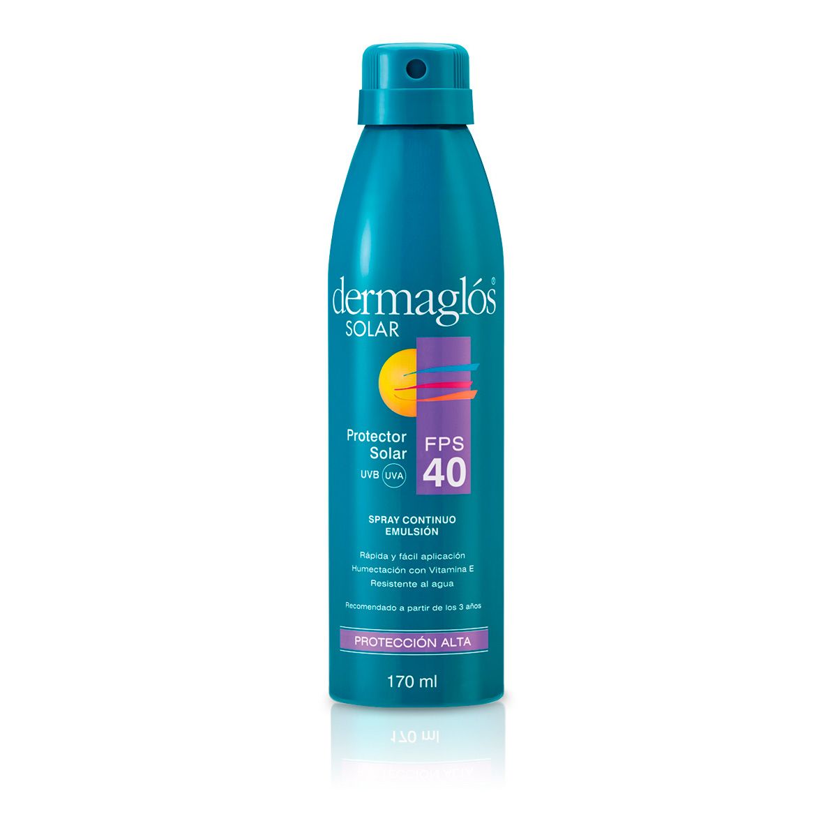 DERMAGLOS LINEA SOLAR FPS 40 CONTINUO SPRAY X 170 ML - Farmalife