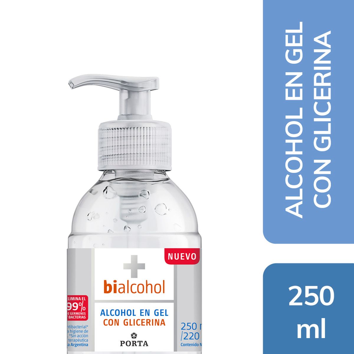 Bialcohol Alcohol Gel Con Glicerina C/Valvula Dosificadora X 250Ml ...
