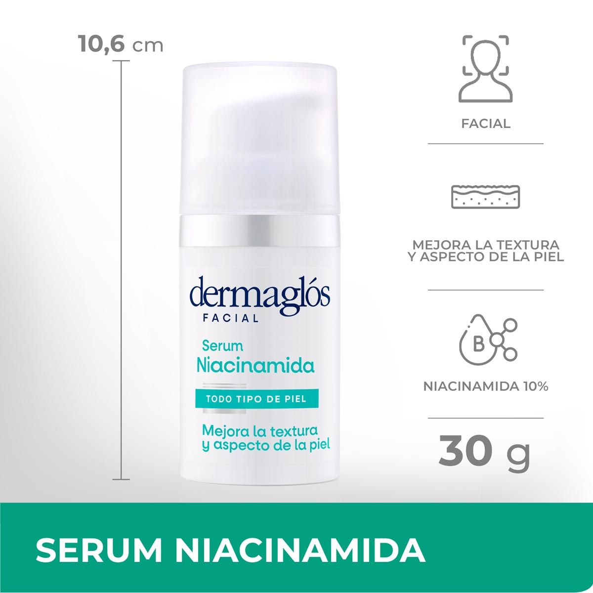 DERMAGLOS FACIAL SERUM NIACINAMIDA X 30 ML - Farmalife