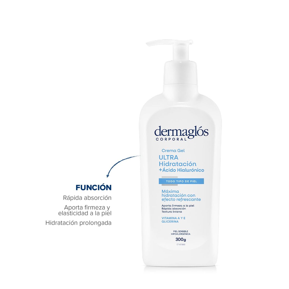Dermaglos Corporal Crema Gel Ultra Hidratación más Ácido Hialurónico X ...