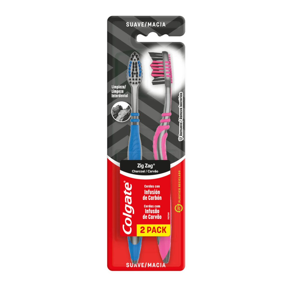 COLGATE ZIGZAG CARBON X2 CEPILLOS DENTALES - Farmalife