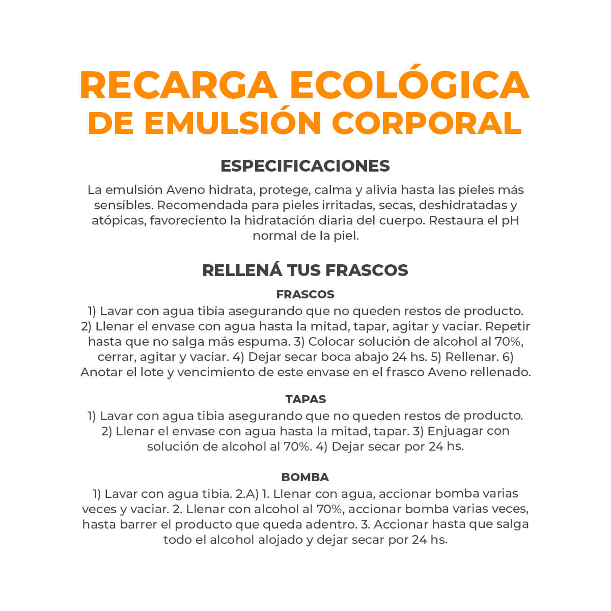 AVENO REFILL EMULSION X 250 ML - Farmalife