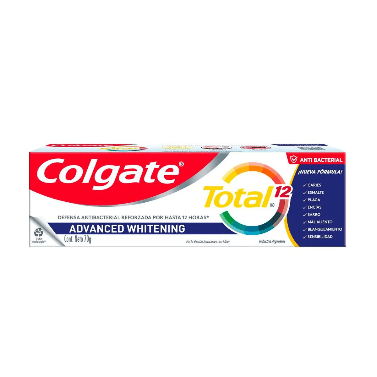 Colgate Total 12 Advanced Whitening 70Gr Pasta Dental - Farmalife