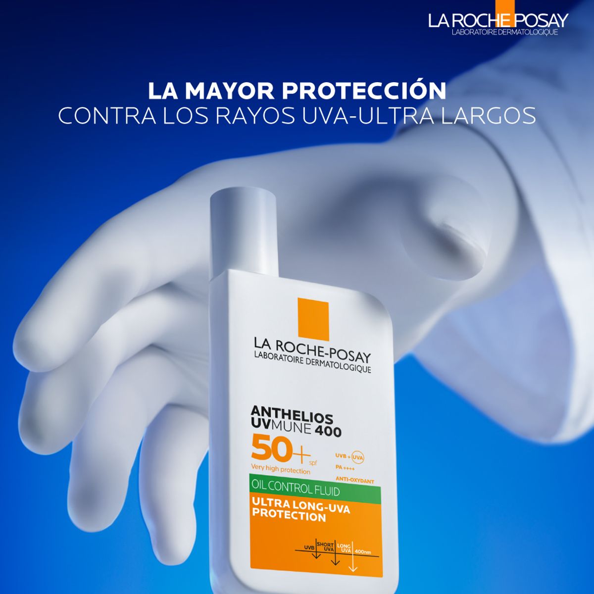 Protector Solar La Roche Posay Anthelios Oil Control Fluido Ap Fps50+ X ...
