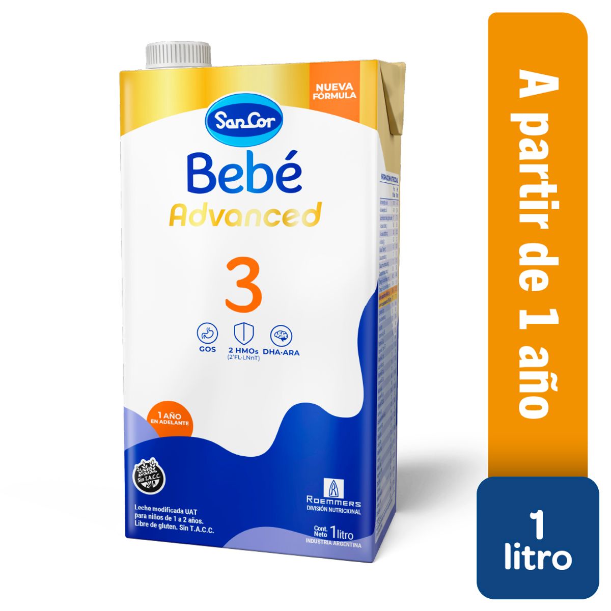 Sancor Bebe Advanced 3 Brick X 1 Lt. - Farmalife